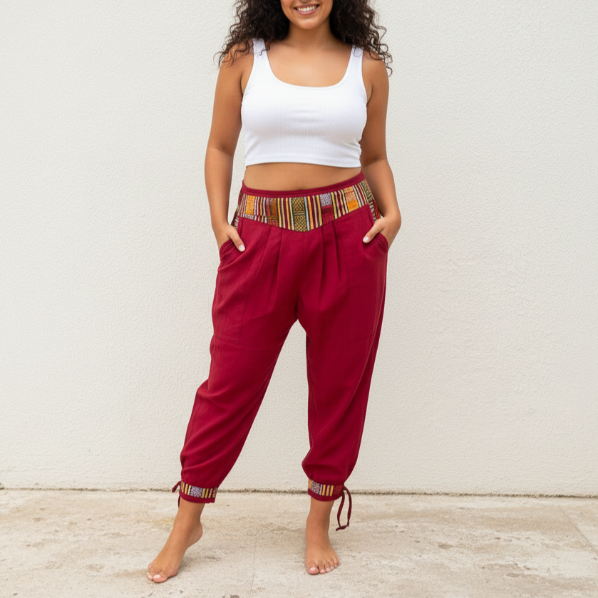 Nepali Pants - Red XXL – The Nomad Vibes